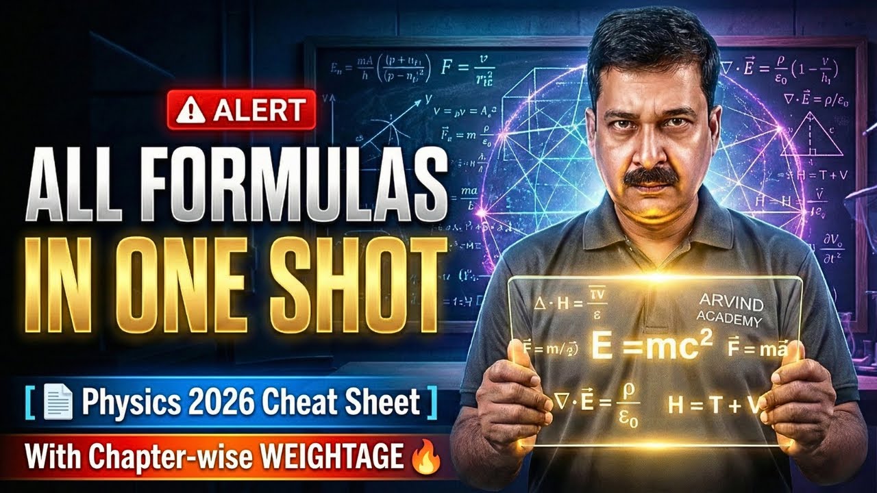⚠️ Class 12 Physics: ALL Formulas One Shot 😱 | Boards 2026 Cheat Sheet ...
