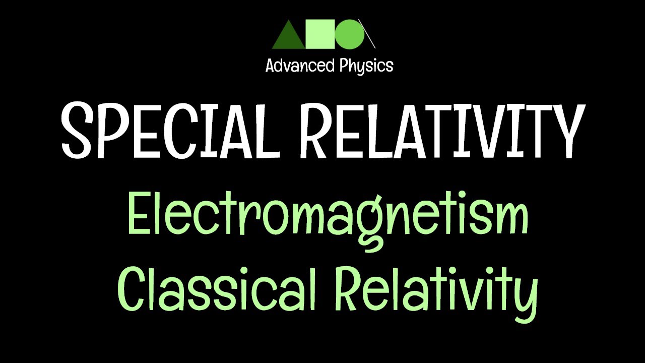 Special Relativity- Electromagnetism and Classical Relativity- 1 - YouTube