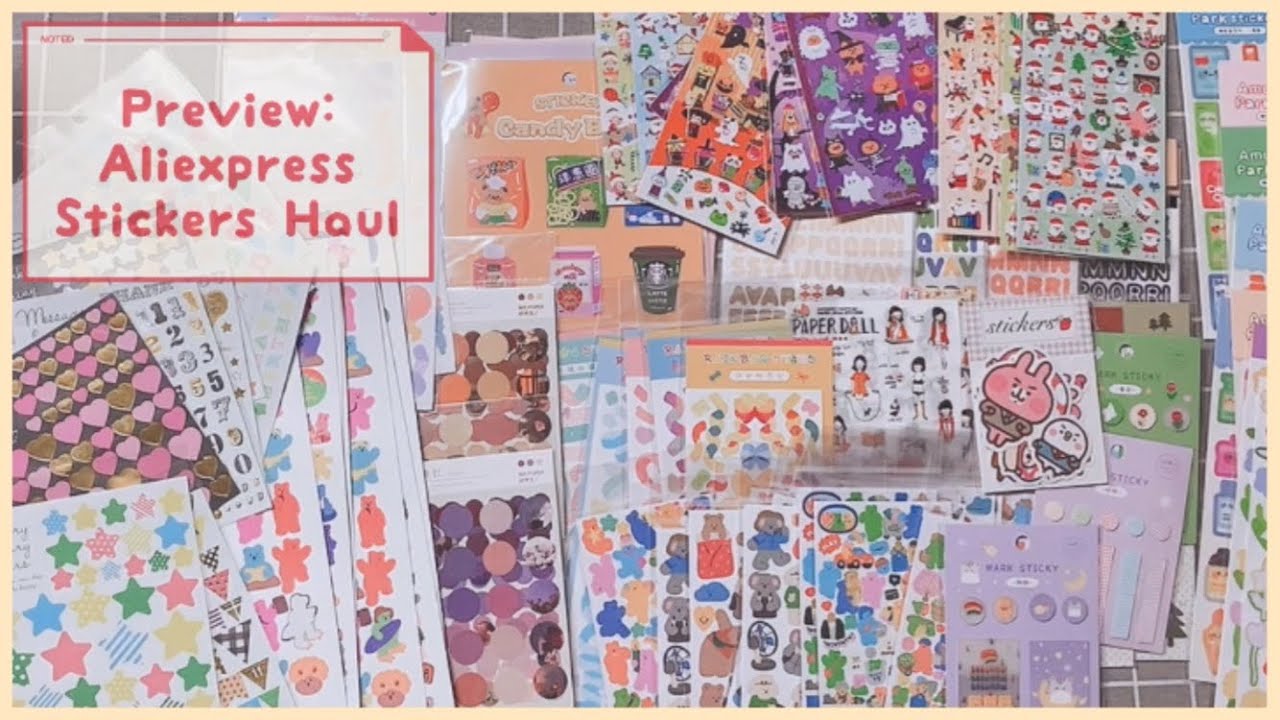Journal | Aliexpress massive stickers haul 알리익스프레스 스티커 하울 - YouTube