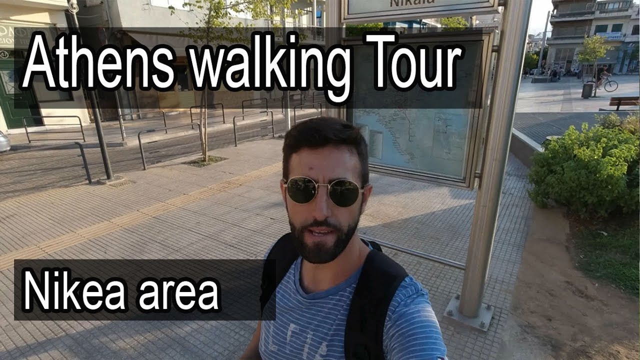 Walking at Nikea Athens - YouTube