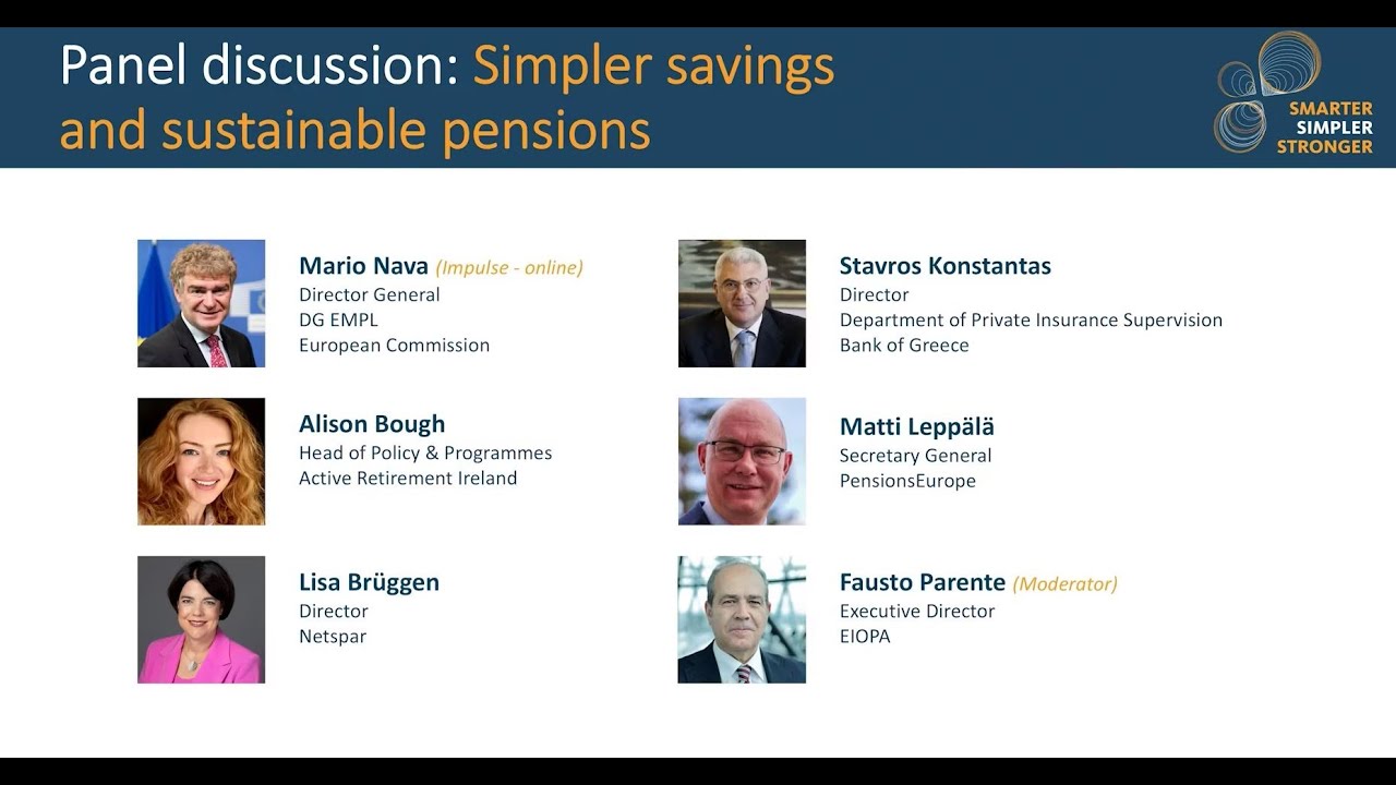 EIOPA Conference 2024: Panel discussion on simpler savings and ...