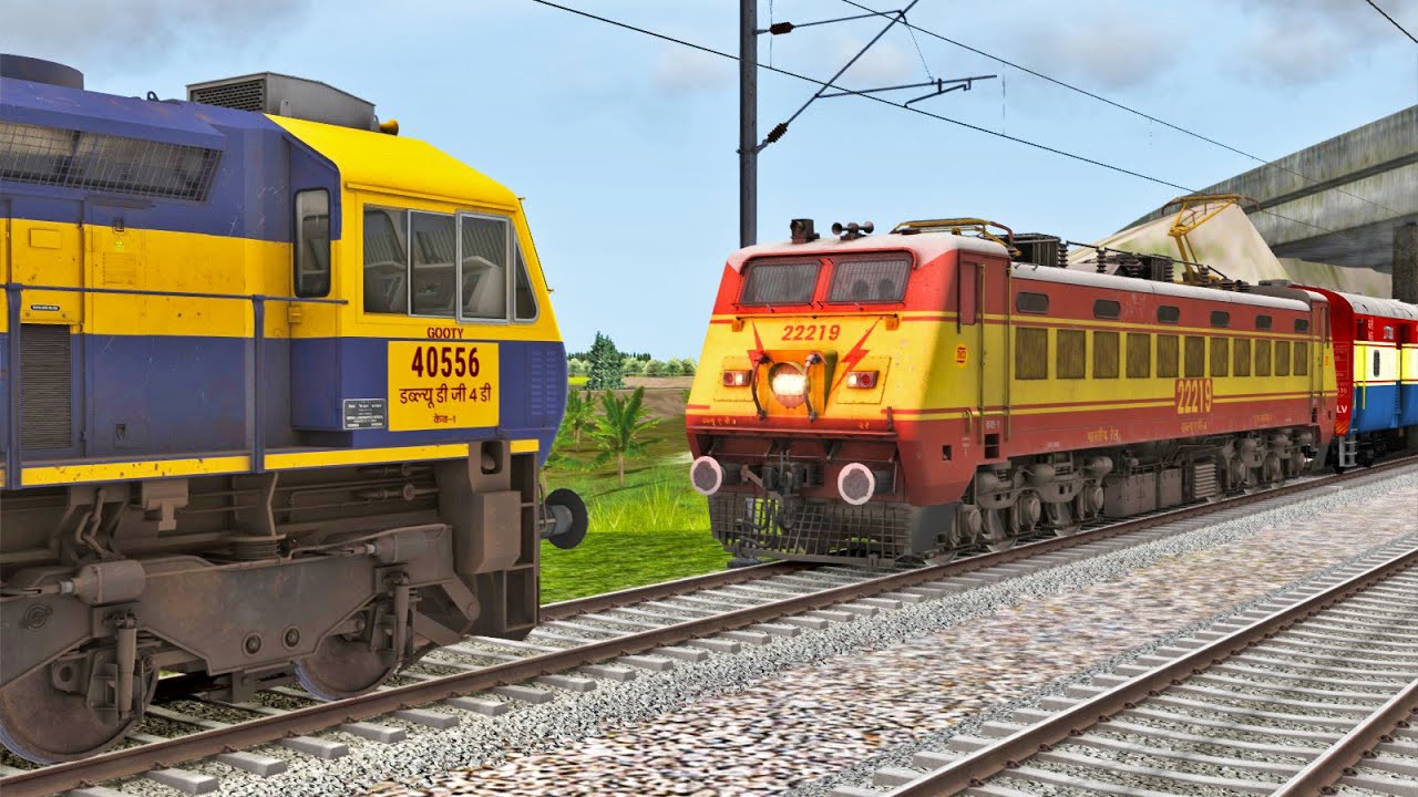 Loco Failed of ICF Rajdhani Express and RESCUE by WDG – 4D | Train ...