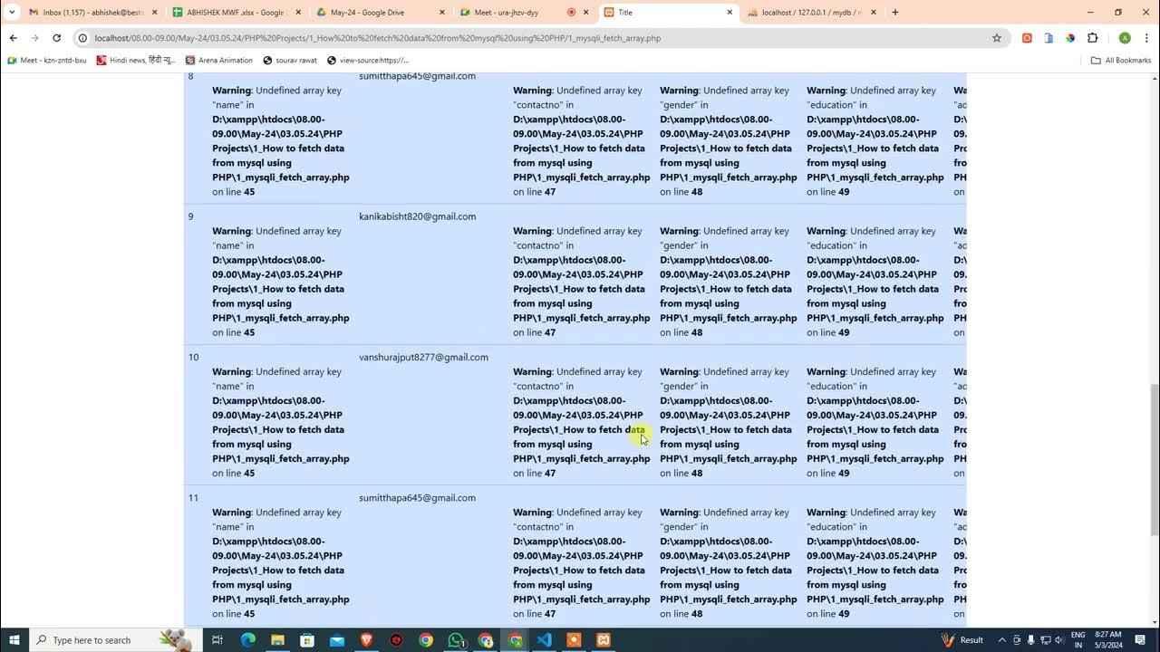 PHP Fetch Data From Database, and PHP CRUD Part-1 03.05.24 - YouTube