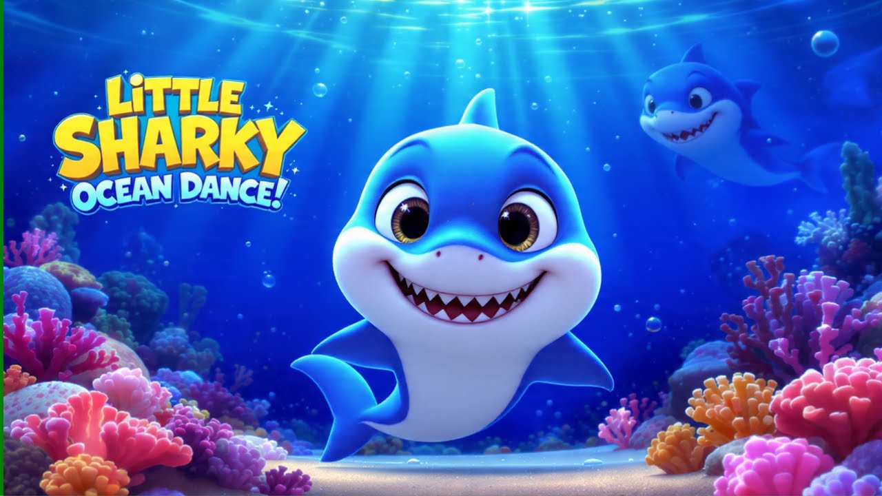 Little Sharky Ocean Dance 🦈 | Baby Shark Style Kids Song | 3 Minute ...