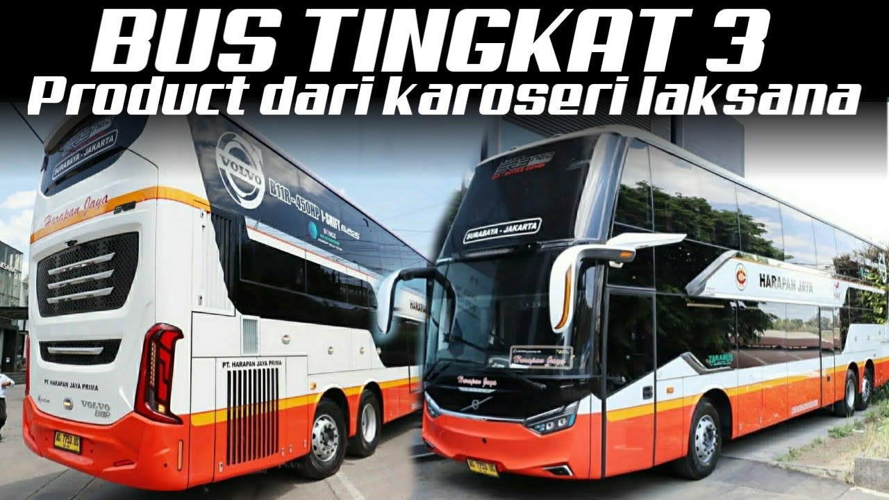bus 3 tingkat karoseri laksana? yuk kita lihat - YouTube