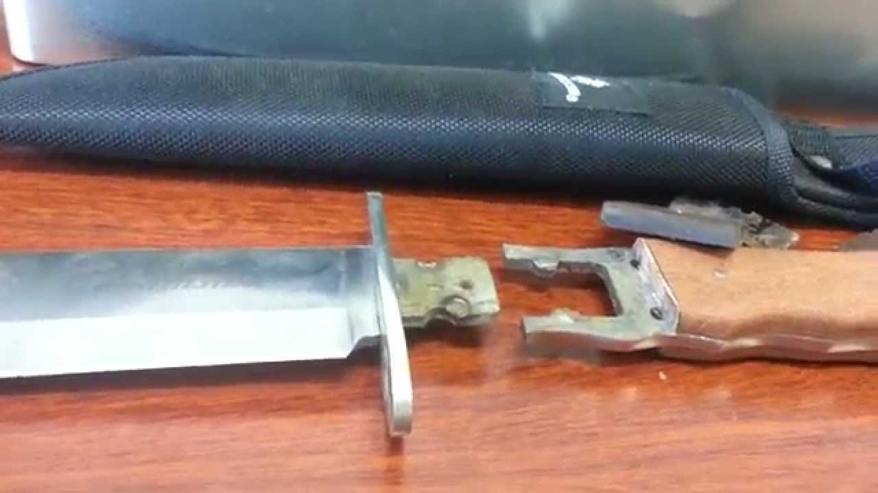 Winchester Limited Edition Bowie Knife Failure - Unsafe Handle design ...