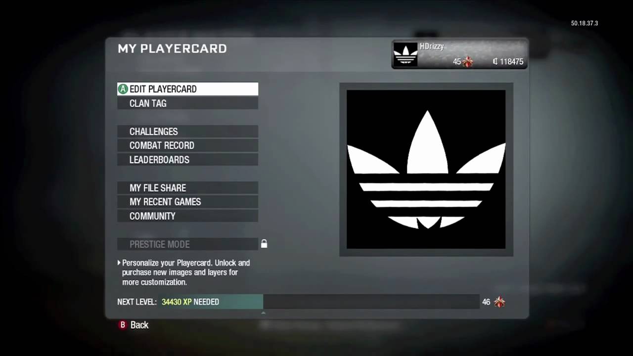 CoD Black Ops Emblem Tutorial Adidas Logo - YouTube