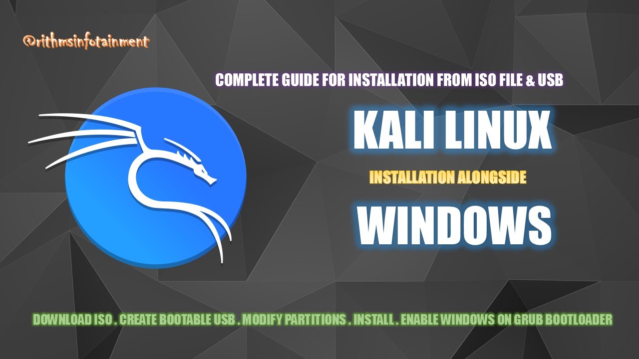 Kali Linux Installation Guide Alongside Windowsdualboot Enabling Windows On Grub Boot Menu