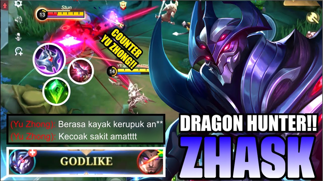 ONE SHOT BUILD TO COUNTER YU ZHONG!! ZHASK BEST BUILD ITEM TERSAKIT ...