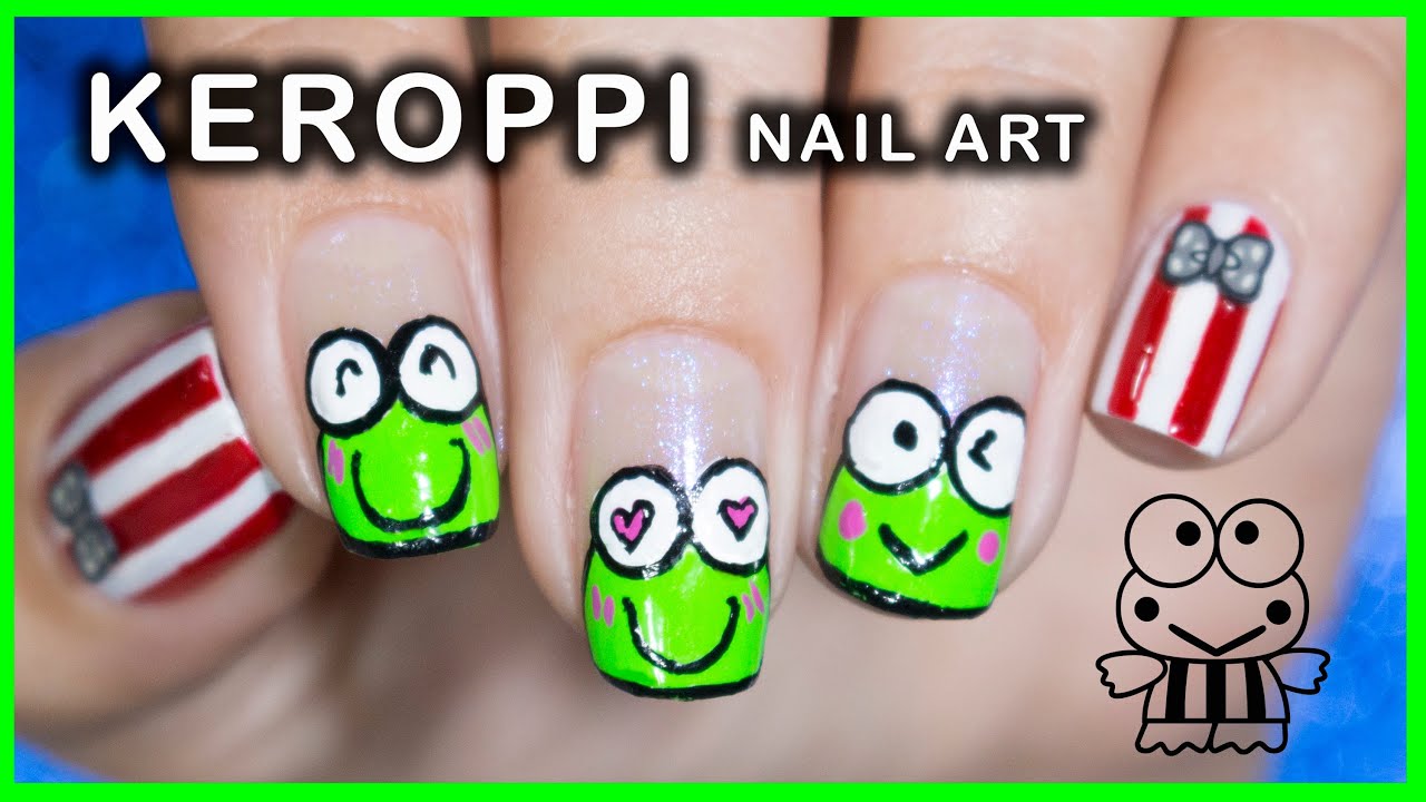 Keroppi nail art || NanaSanzMes3 - YouTube