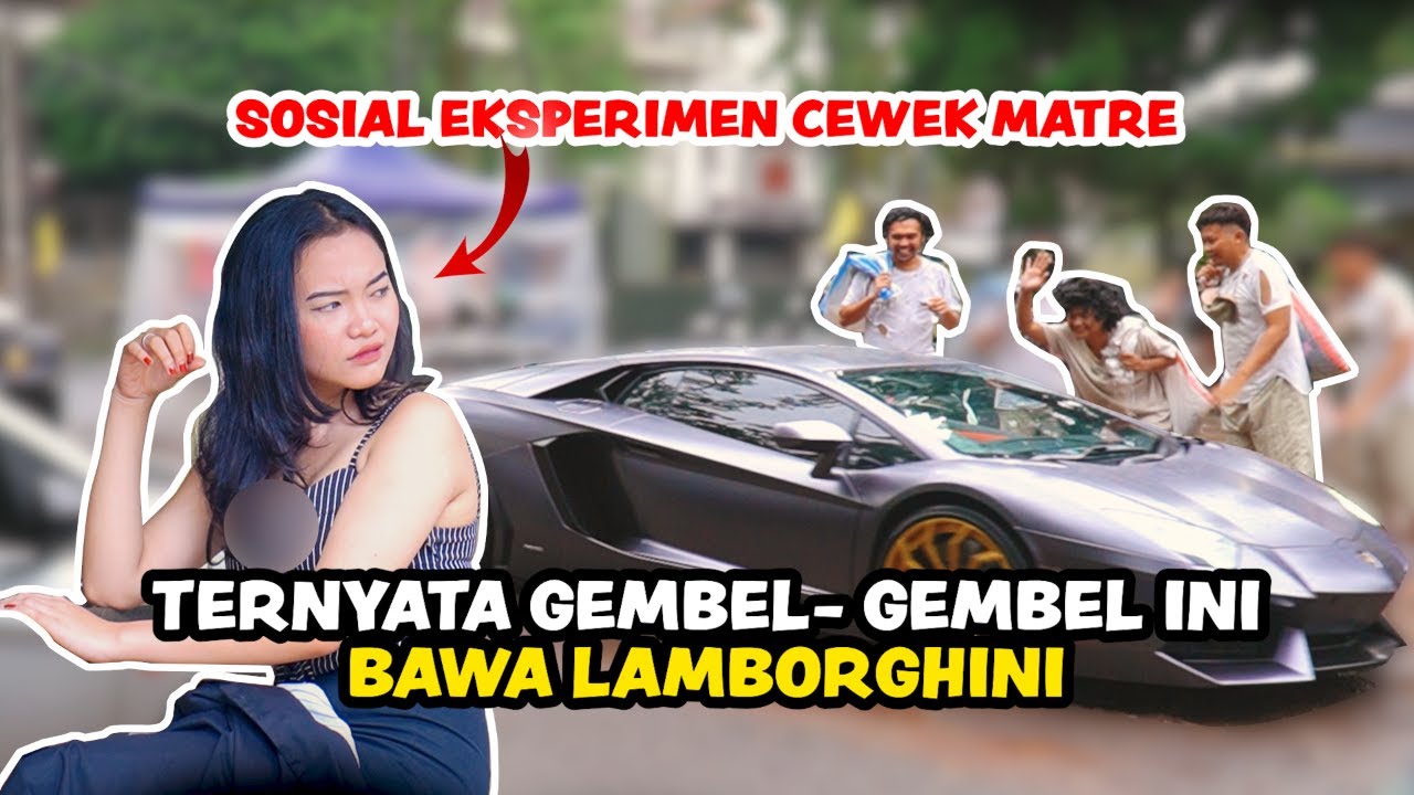 MULANYA CEWEK INI JUTEK ! TERNYATA GEMBEL GEMBEL INI BAWA DUA MOBIL ...