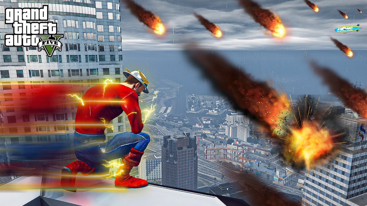 GTA 5 - The Flash (Earth-3) Save People from Meteors Disaster in Flash ...