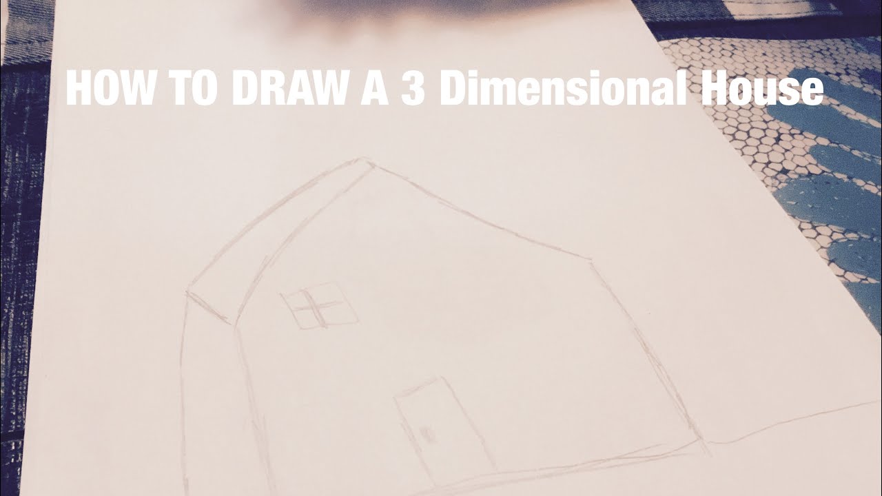 HOW TO DRAW A 3 Dimensional HOUSE - YouTube