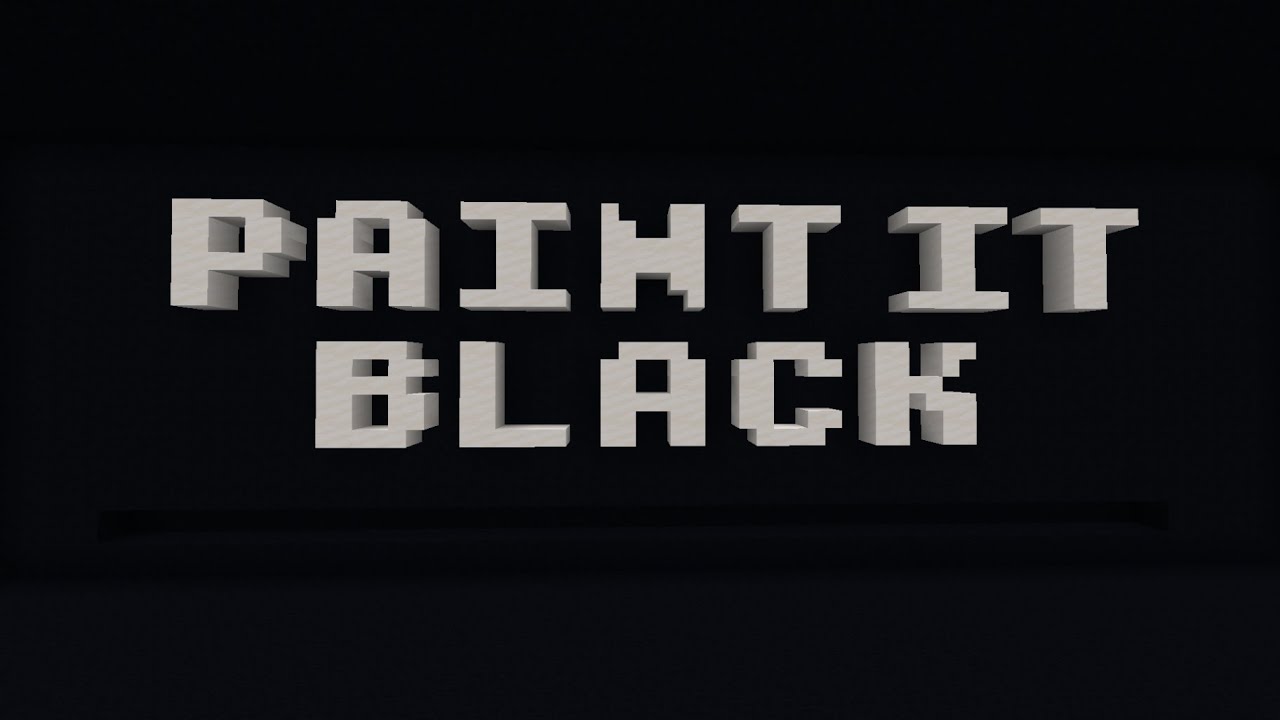 Paint it black - A minecraft roller coaster - YouTube