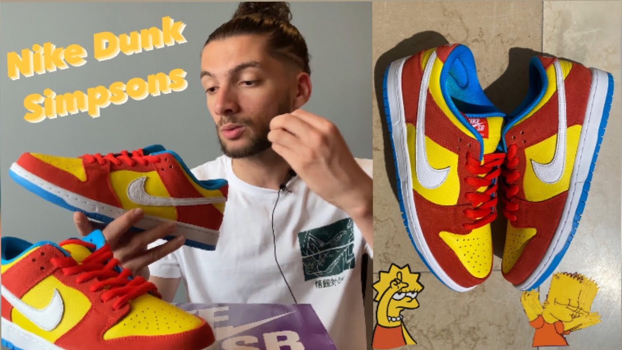Nike dunk low sb Bart simpson unboxnig FR - YouTube