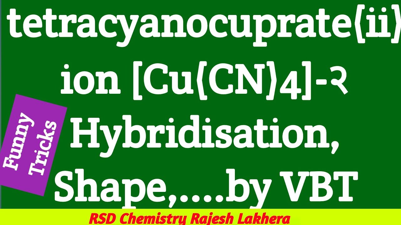 Metal Complexes - Copper Magnetic Properties Of [Cu(CN)4]-² by VBT ...