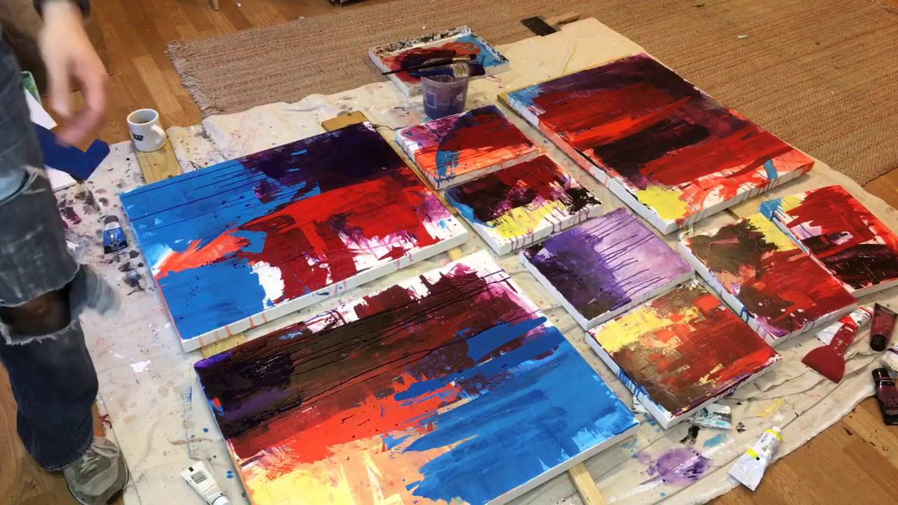 Time Lapse of Abstract Work in Progress - YouTube