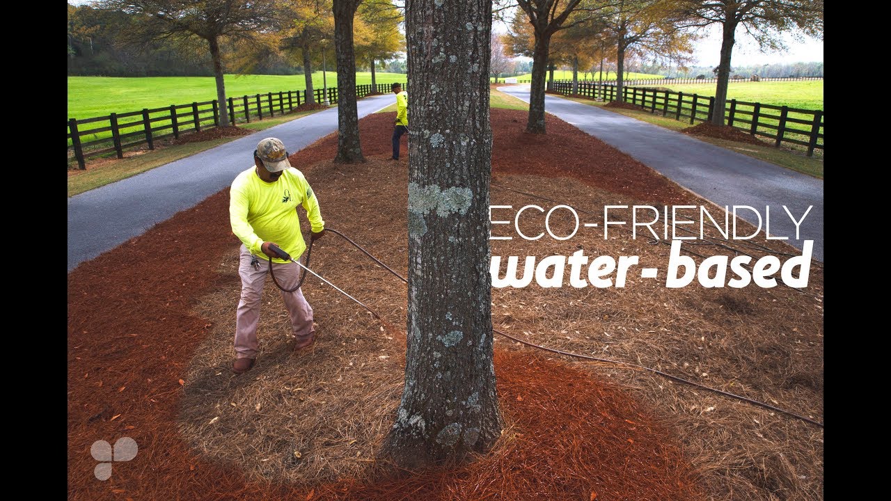 Nature Shades Pine Straw Colorant Installation - YouTube