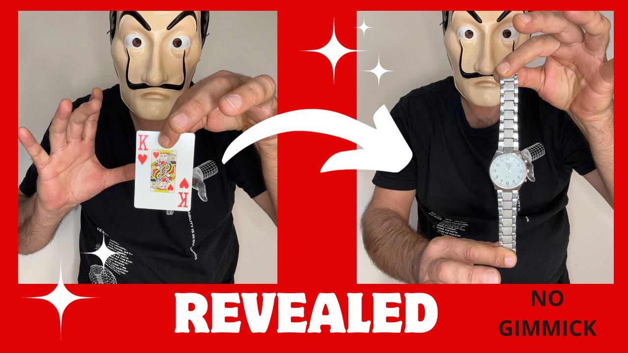 CARD INTO A WATCH ! NO GIMMICK | CARD TRICK TUTORIAL - YouTube