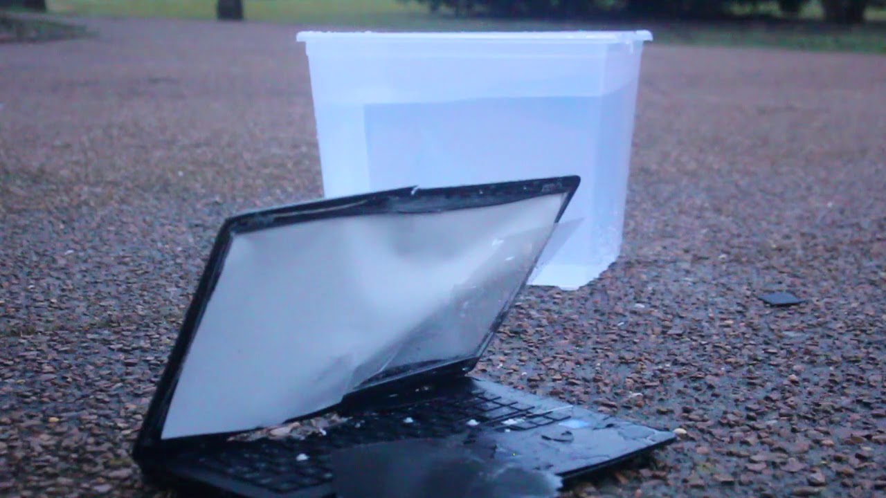 Laptop Destruction - YouTube