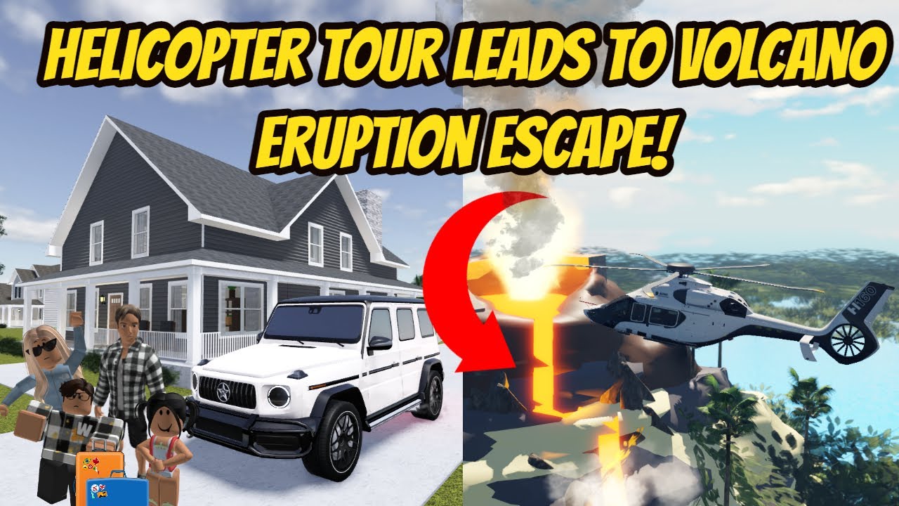 Greenville, Wisc Roblox l VOLCANO ERUPTION Helicopter ESCAPE Special ...