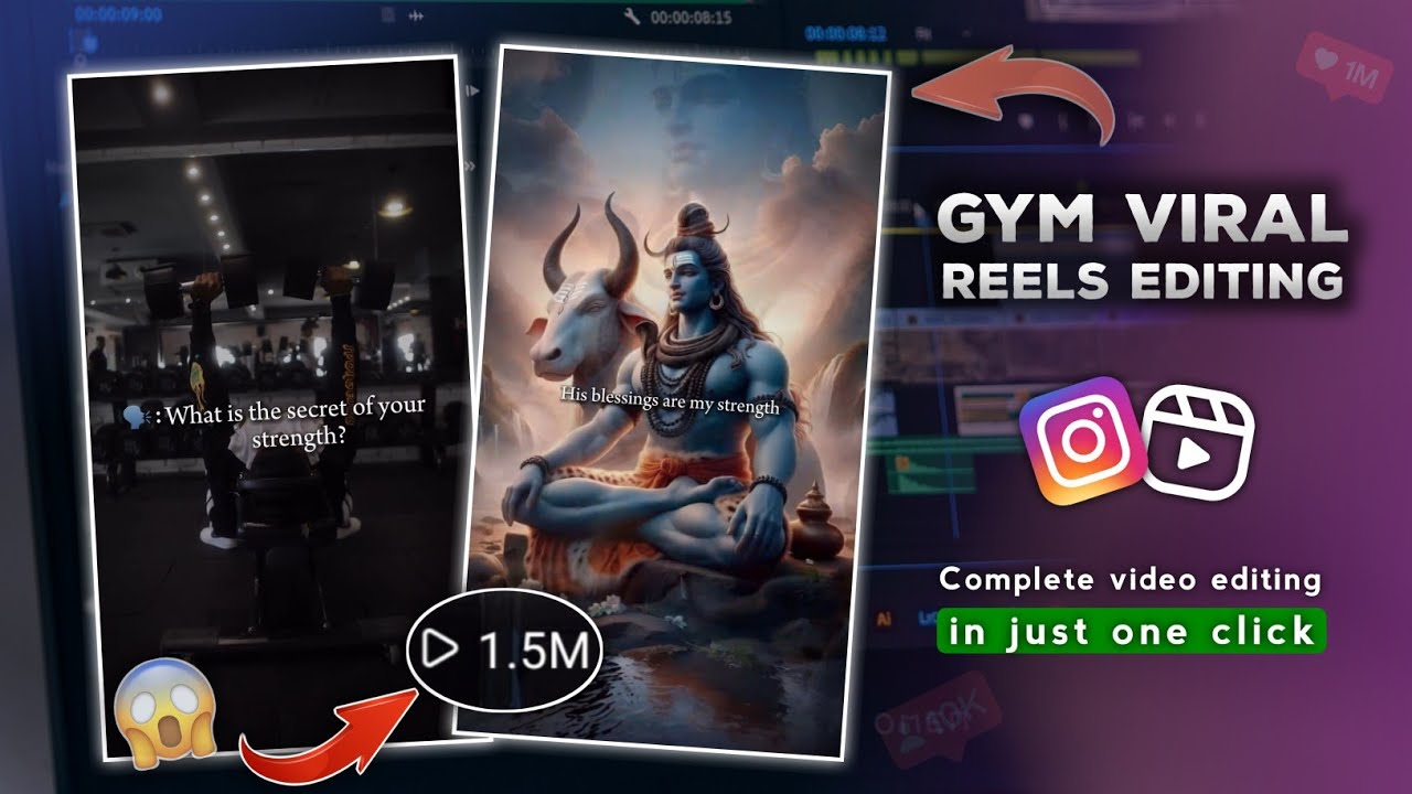 How To Edit Gym Video For Reels || Instagram Viral Gym Reels Editing ...