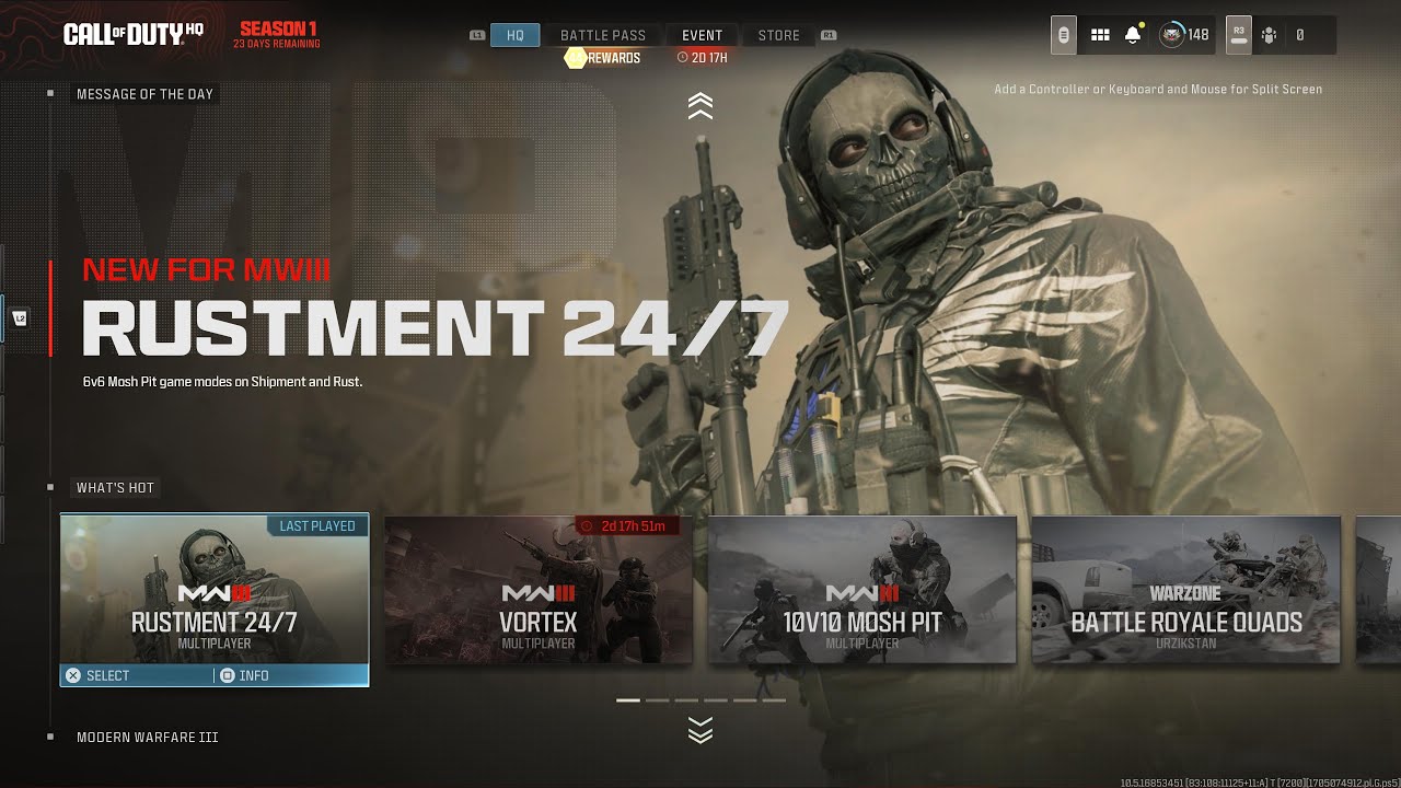 Rustment 24/7 | Vortex Event | MODERN WARFARE III [LIVE] - YouTube