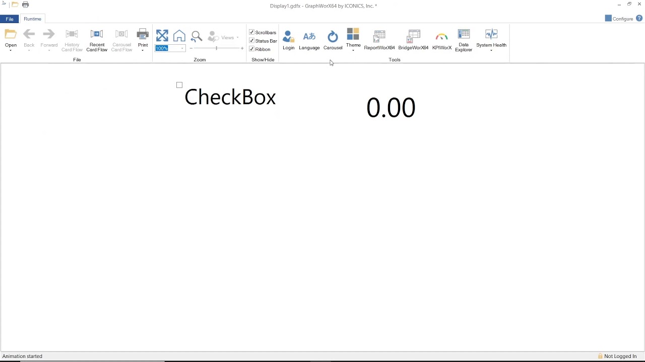 Iconics GraphWorx Basic 10 Buttons and Pick Action Commands - YouTube