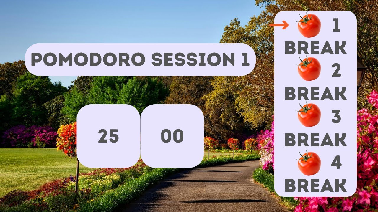 Pomodoro Technique Countdown Timer (With Nature Sounds) for Deep Work ...