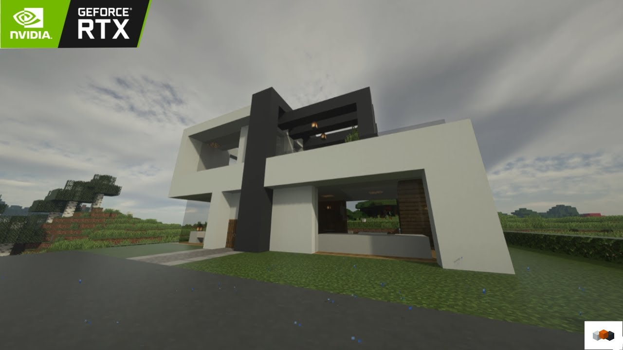 Minecraft: How To Build A Large Modern House - Minecraft RTX - YouTube