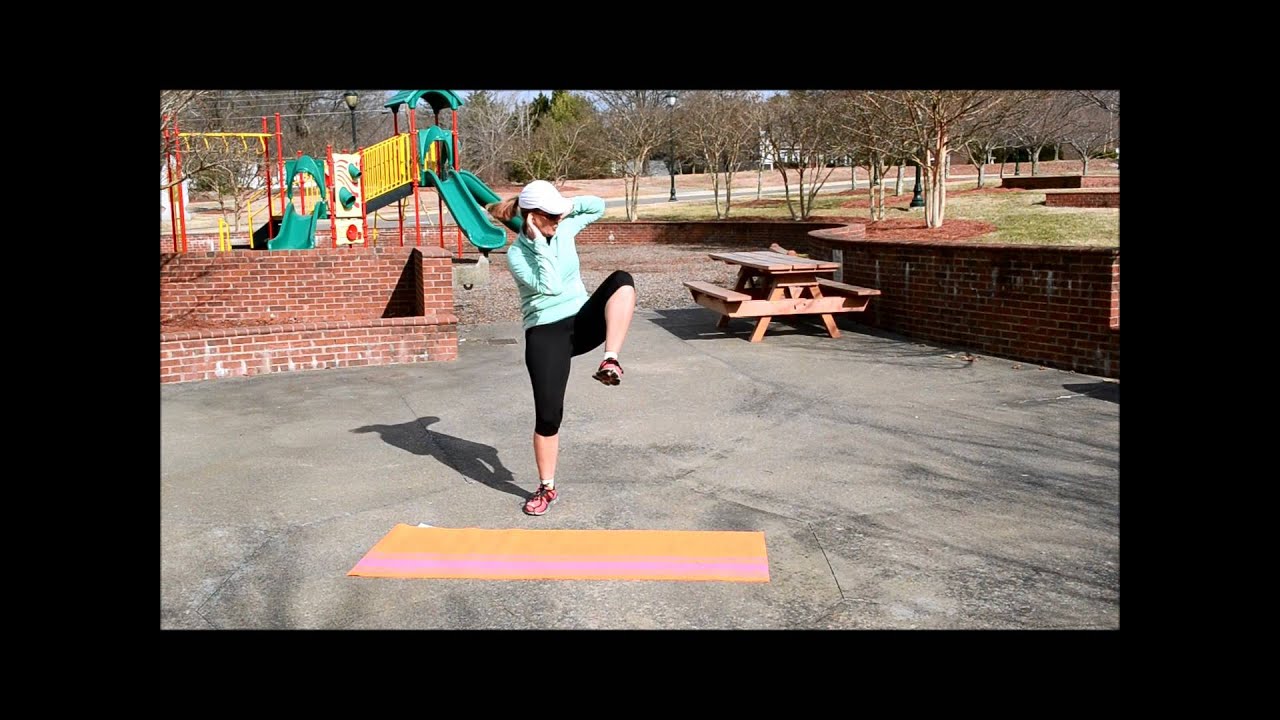 Standing Oblique Toe Touches - YouTube