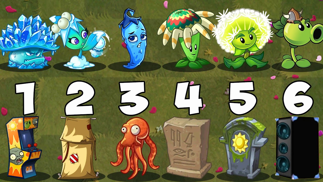 PvZ 2 Challenge - Plant food Abilities can defeat 32 Grave Stone Sun ...