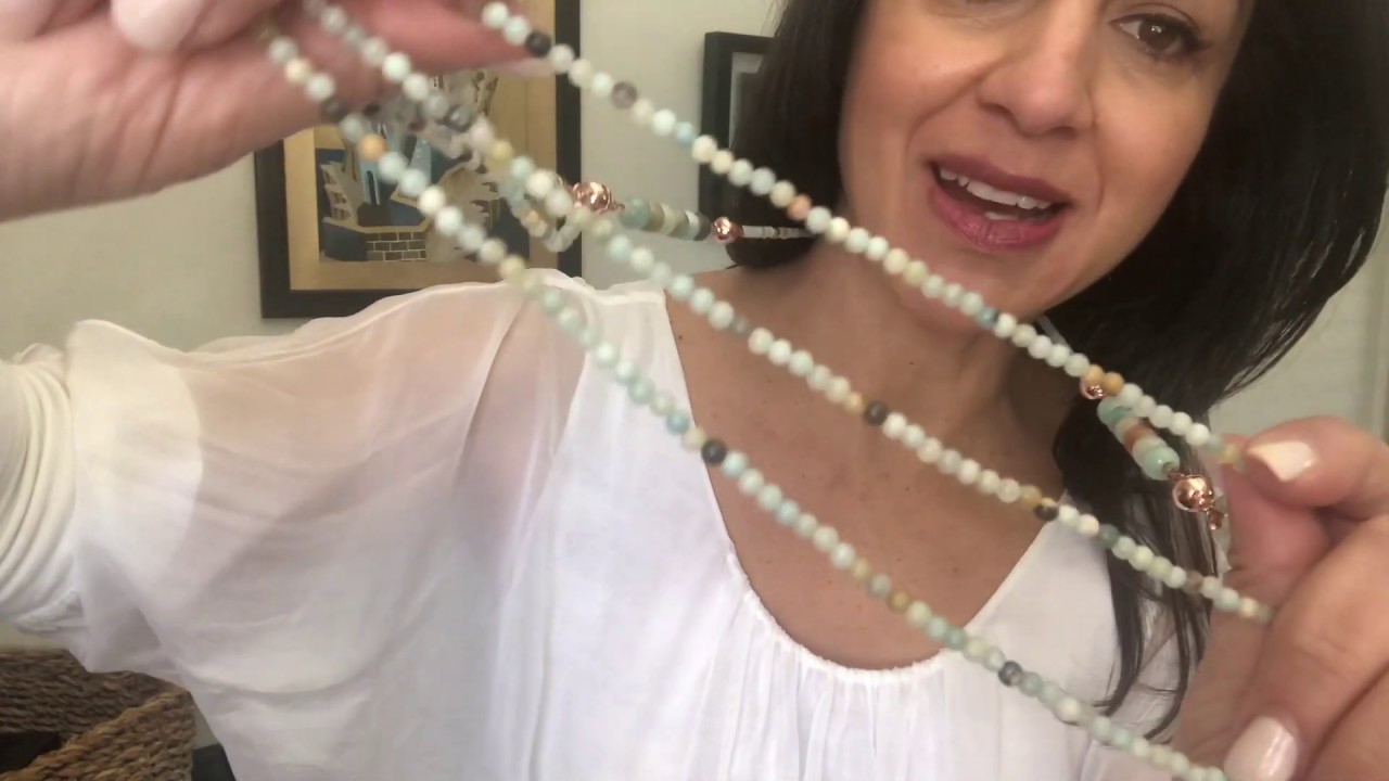 Amazonite Limited Edition 10 Way Necklace - Maria Nicola - YouTube