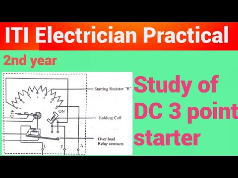 Study of DC 3 point starter | DC motor starter | #starter | #dc | # ...