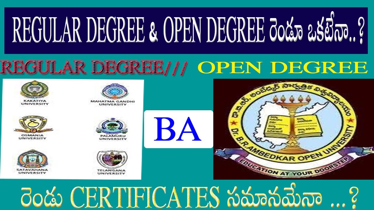 Regular degree and open degree differenecs ||economics || regualar and open degree semesters ...