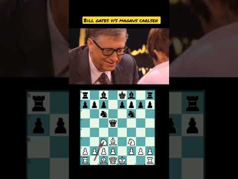 Magnus carlsen Checkmates Bill Gates in just 12 Seconds !#chess #shorts ...