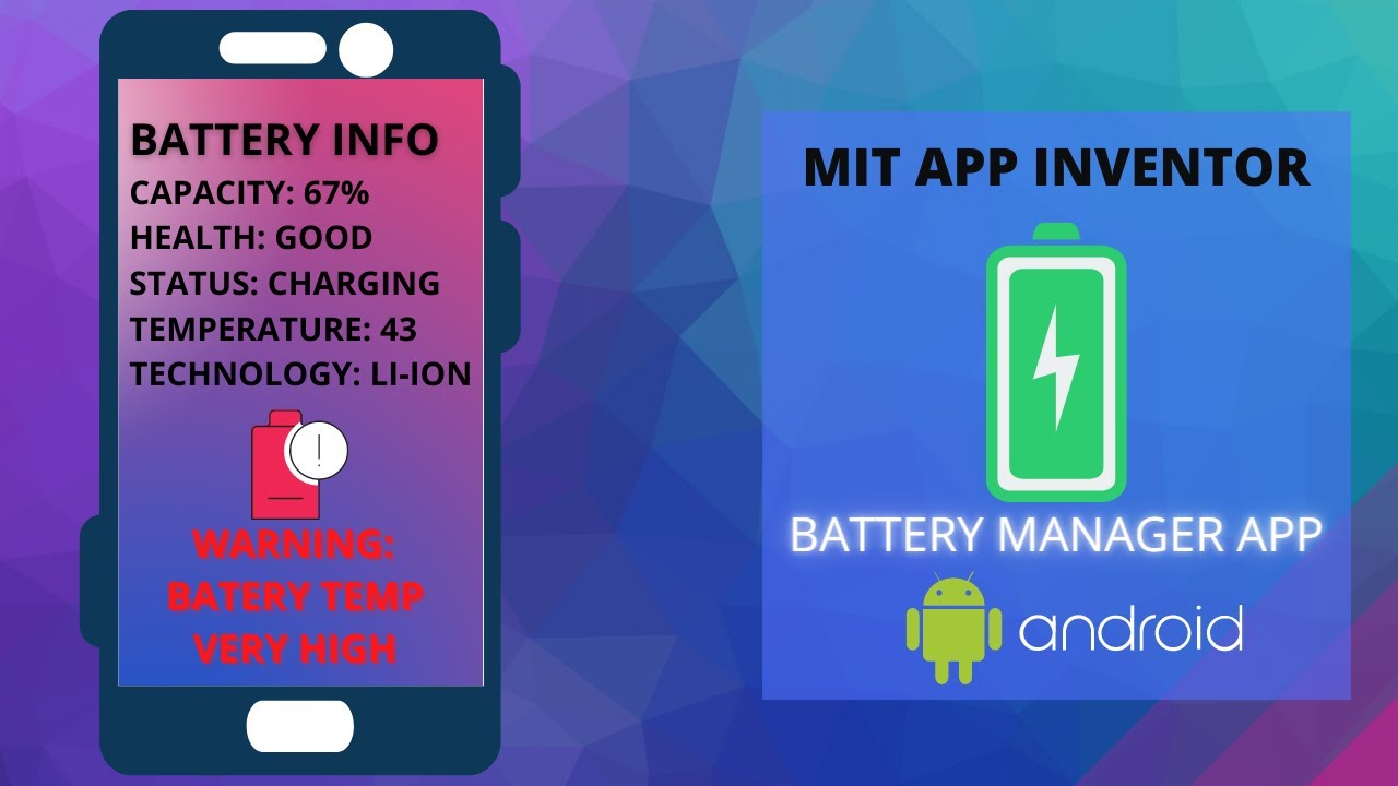 Create Battery Manager App || MIT App Inventor || Extensions || By ...