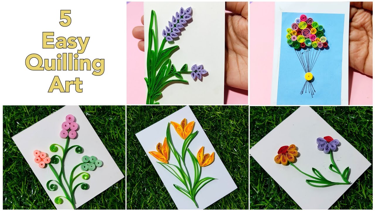 5 Easy Quilling Art । Easy Paper Art । Art Ideas - YouTube