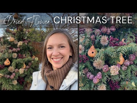 Dried Flower Christmas Tree for the Birds🎄Wildlife Tree with Flowers ...