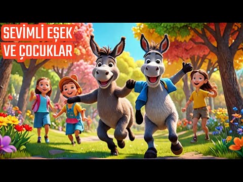 Arkadaşım Eşşek - Neşeli Çocuk Şarkısı | Sevimli Eşek ve Çocuklar | Eğlenceli Animasyon Klip