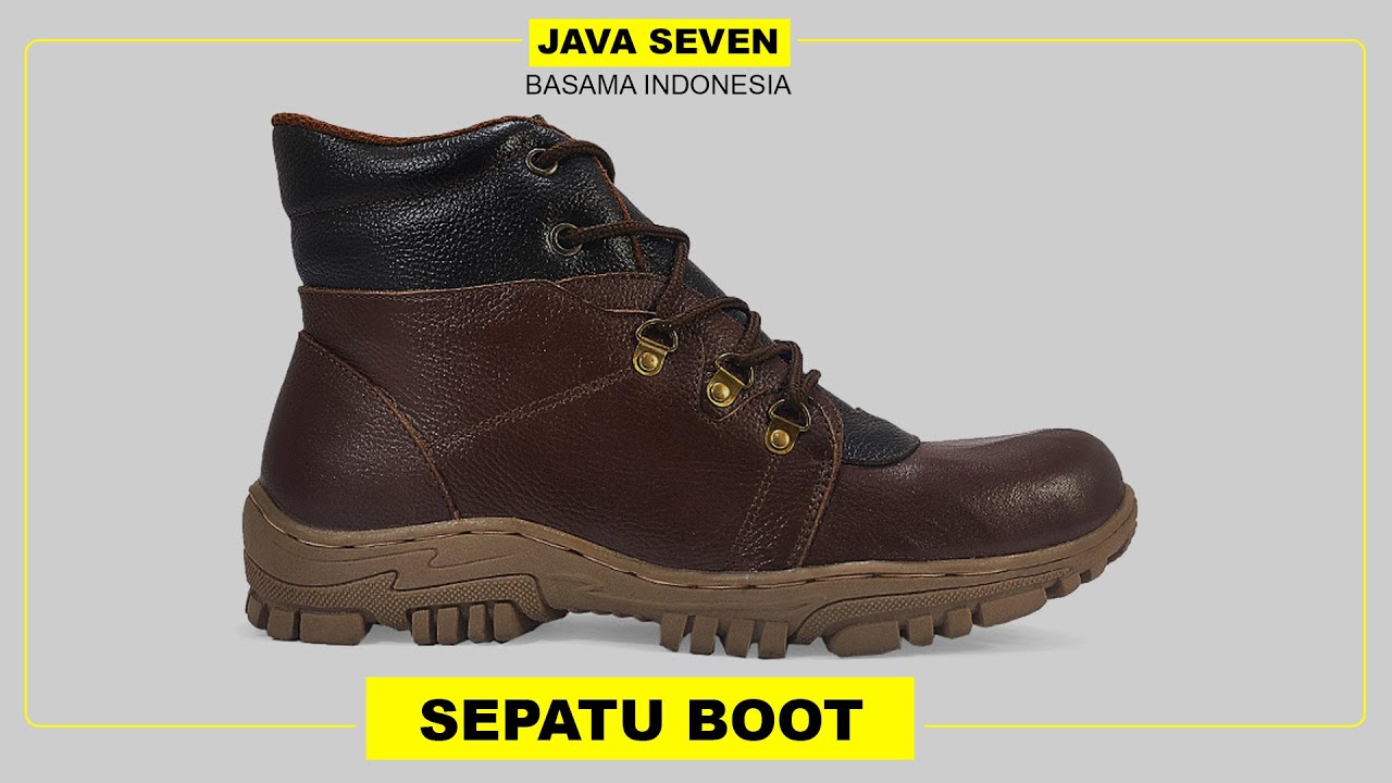JAVA SEVEN SEPATU TRACKING PRIA KULIT COKLAT [BJB 046] - YouTube