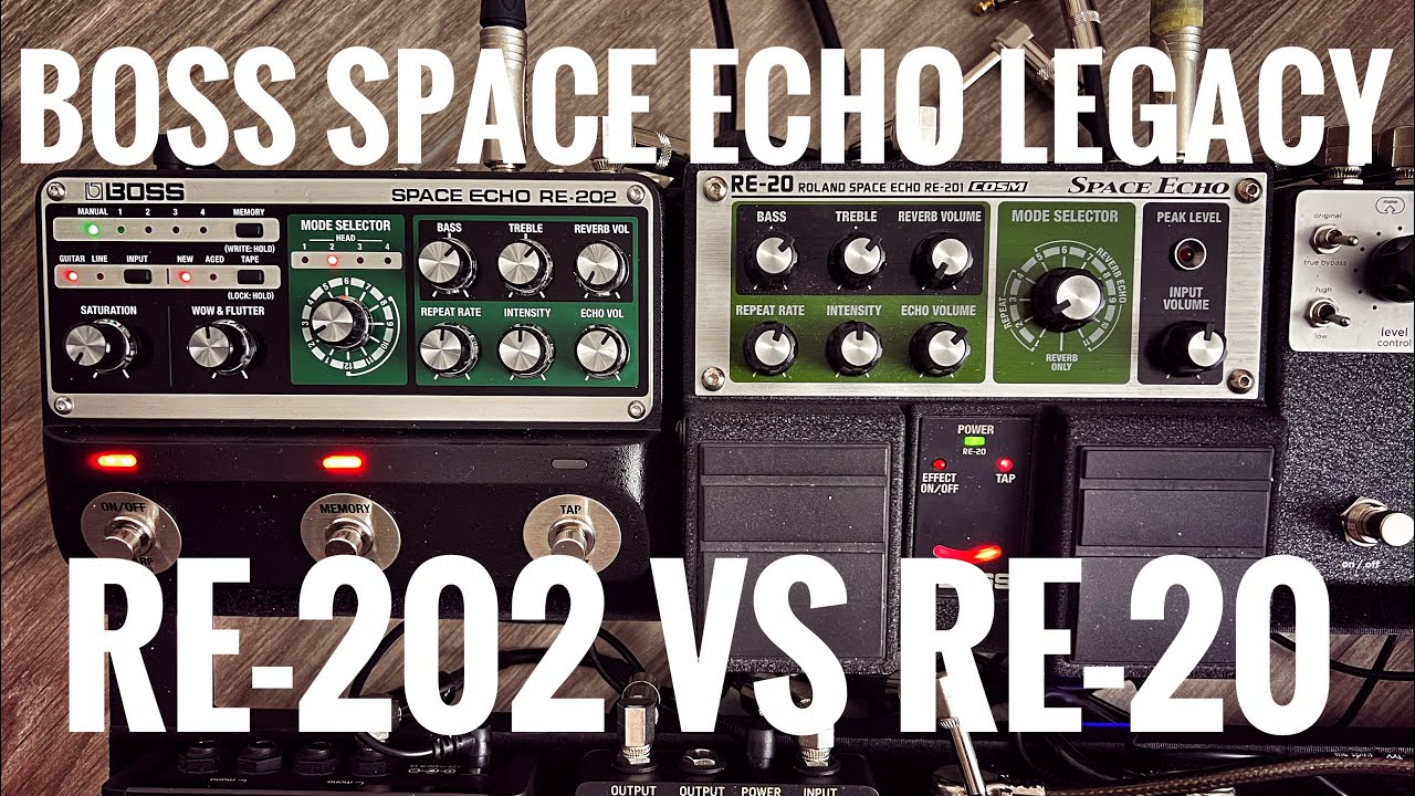 Boss RE-202 VS RE-20 Space Echo Delay and Reverb Comparison: double the ...