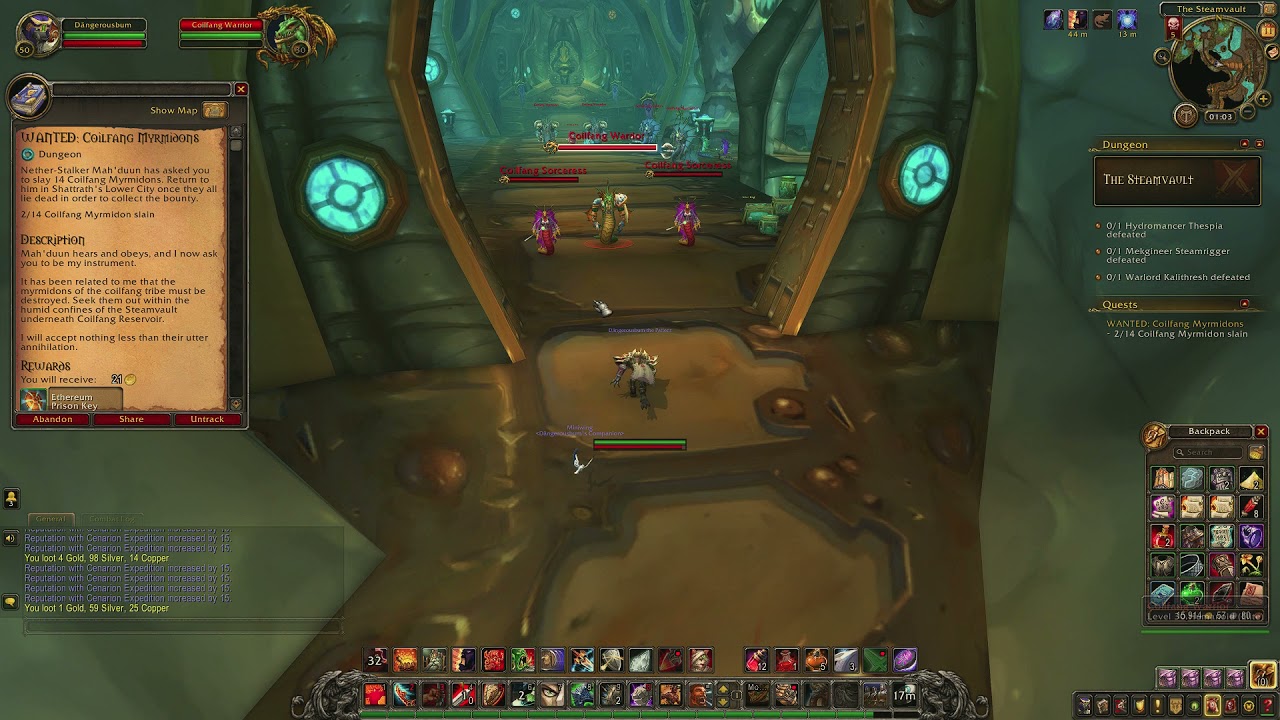 World of Warcraft: WANTED: Coilfang Myrmidons - Quest ID 11371 ...