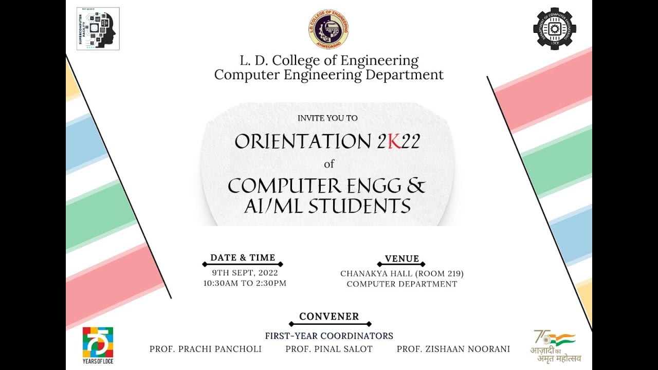 Orientation 2022 Of BE First Year Computer Engineering & AI - ML ...