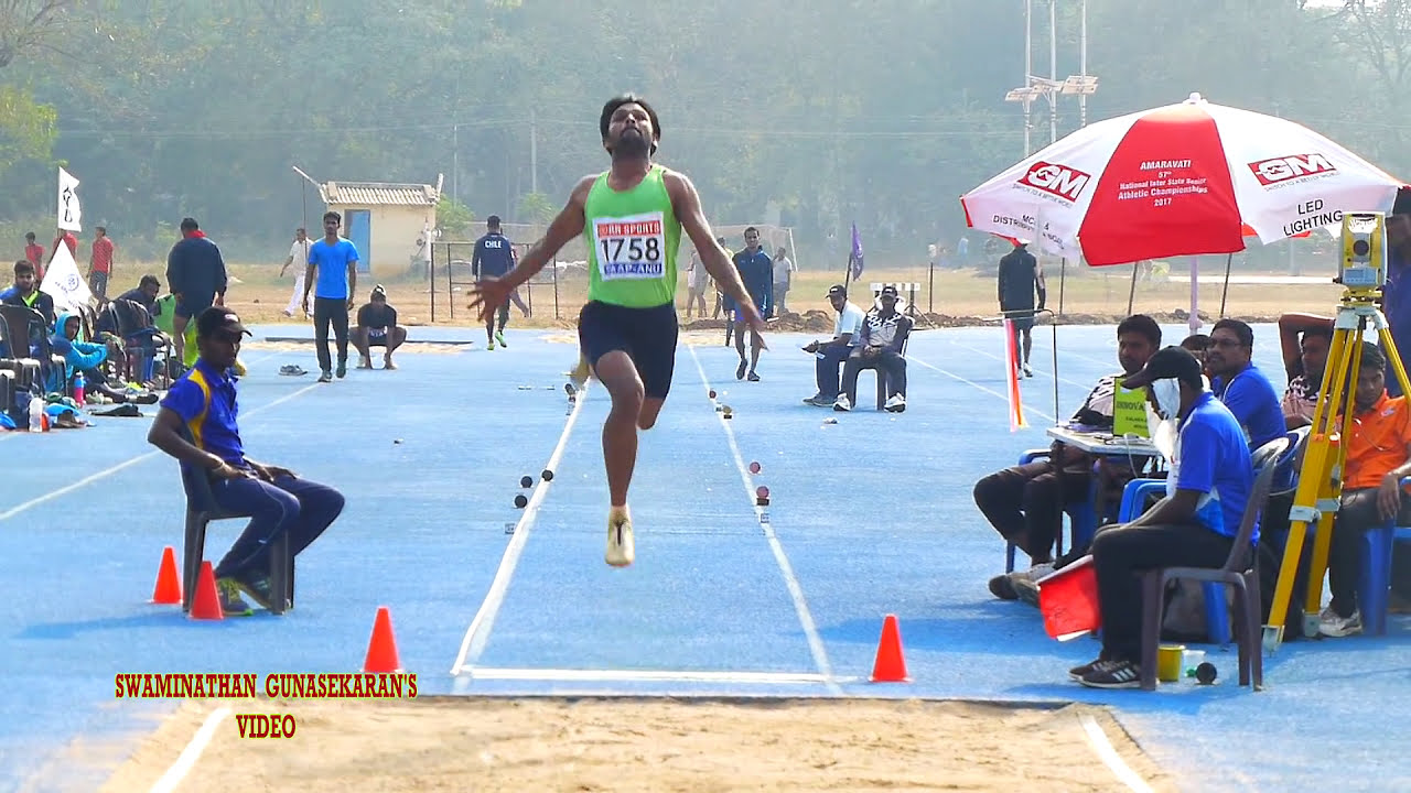 Long Jump Men final inter university 2017-18 - YouTube