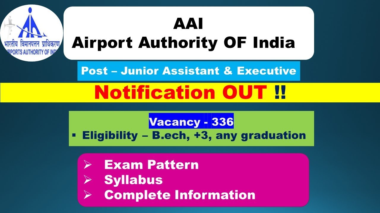 Airport Authority of India Recruitment 2023 | AAI Recruitment 2023 ...