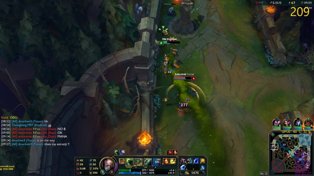 League of Legends 1080P RX 480 gameplay Benchmark - YouTube