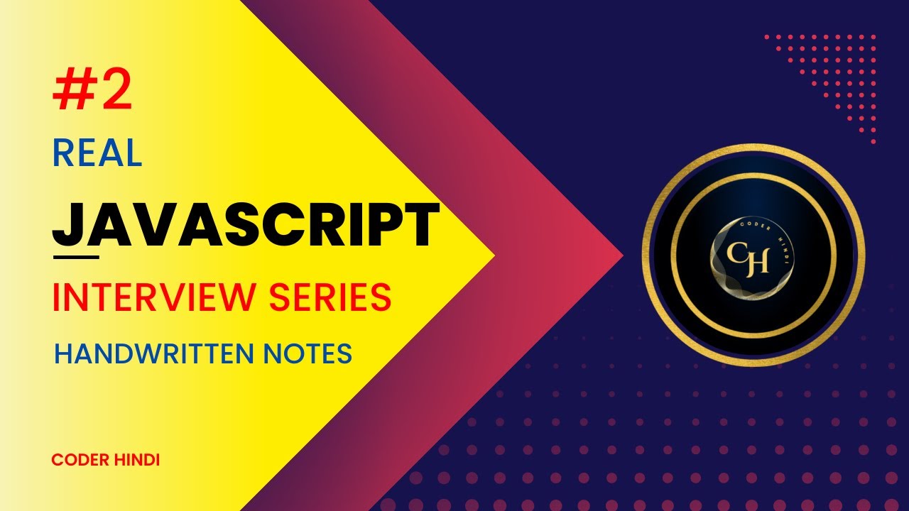 🔴 Js Interview 2 Javascript Interview Series In Hindi Javascript