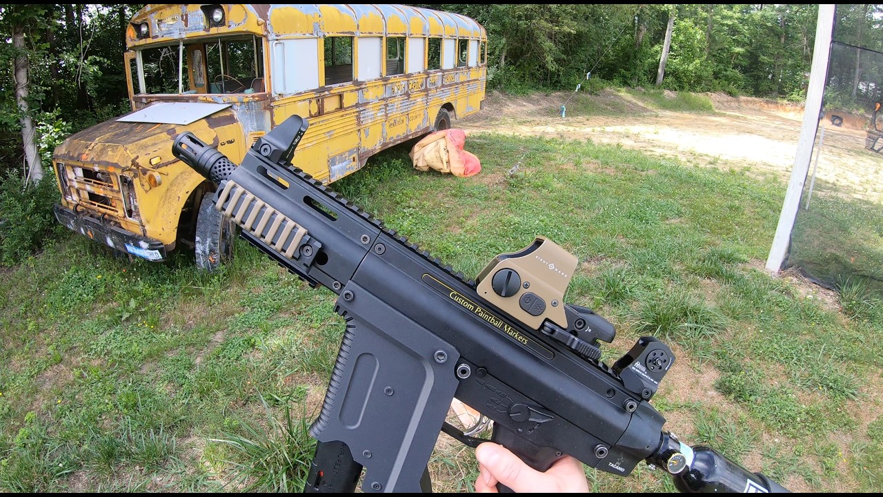 Testing the Full-Auto Custom Paintball Markers' Magfed Vector Paintball ...