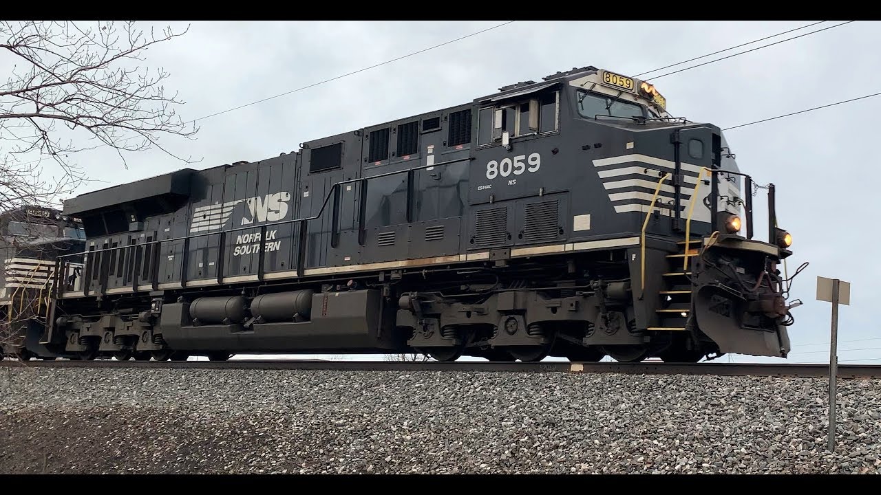 NS 8059, 9549, & 9529 on 206 passing "Wesley" @ Erie, PA - YouTube